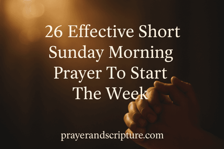 26 Effective Short Sunday Morning Prayer To Start The Week